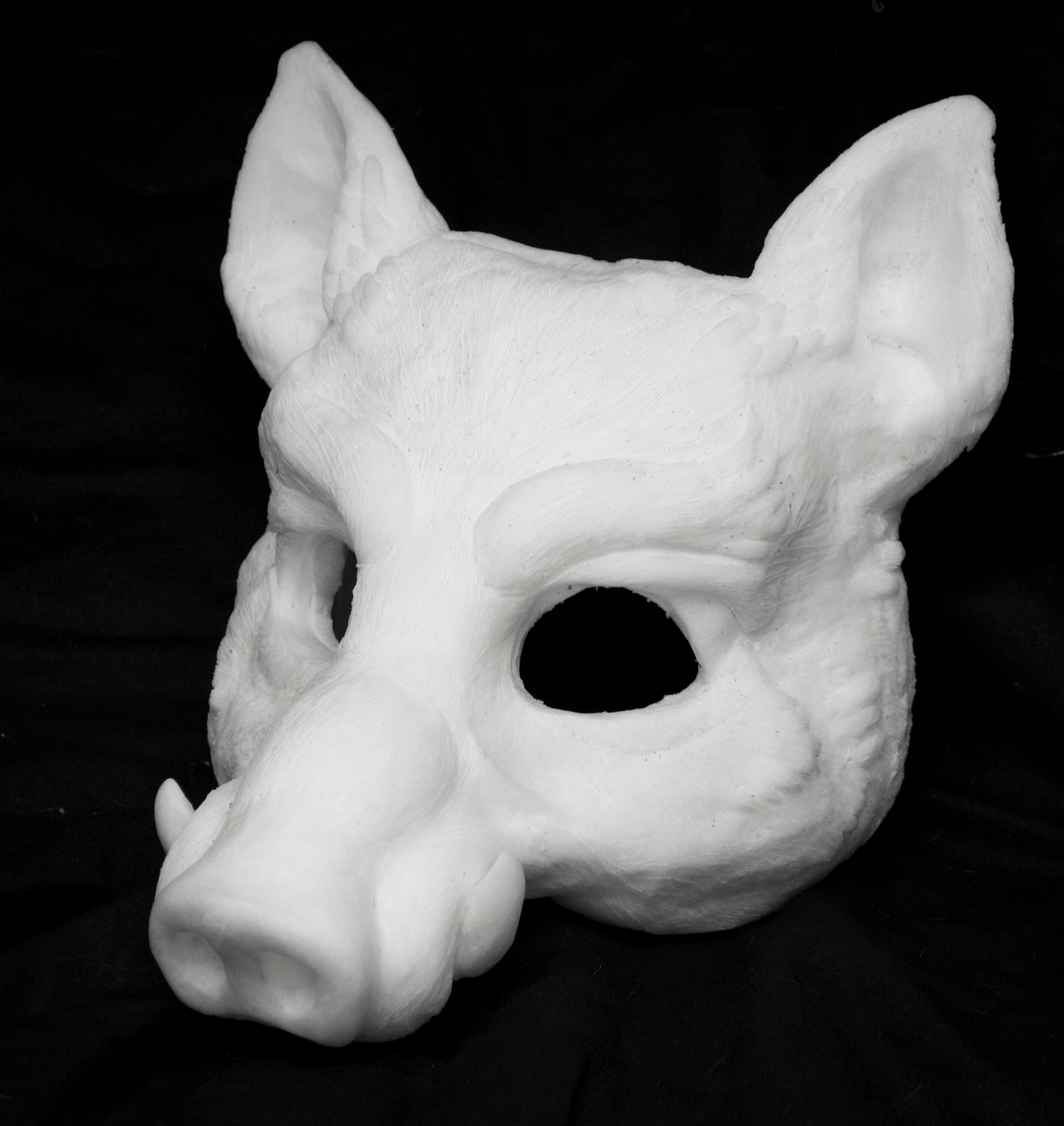 Wild Boar, Pig Mask, Unpainted, Soft Foam for LARP Combat, Quadrobics ...