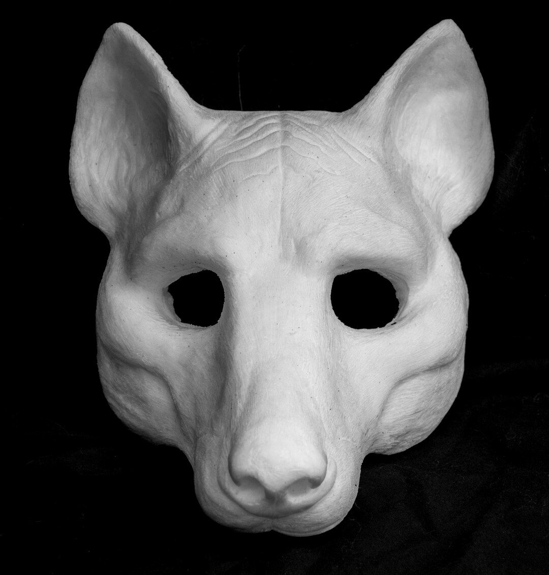 Hynena / Gnoll / Wild Dog Mask, Unpainted, Soft Foam LARP Combat ...