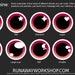Custom Painted Toony Eyes for Costumes, (regular and Large Options ...