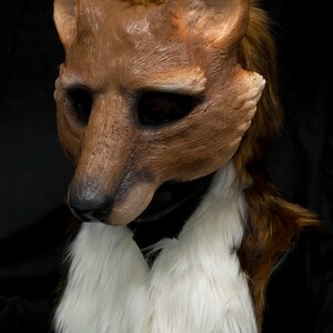 Red / Brown Fox, Hooded Mask With Tail for LARP, Performance and ...