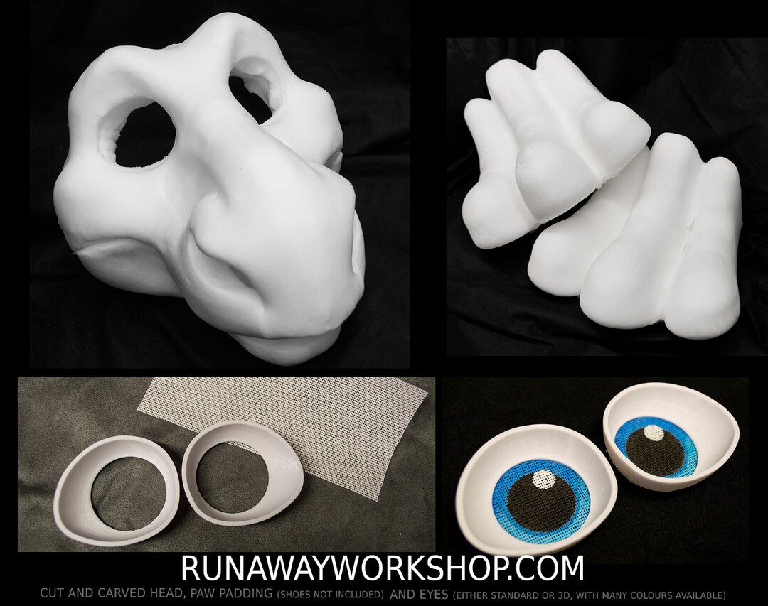 Dragon Bundle Three Toe Paws Deal: Cut and Carved Head Base, Eyes and ...
