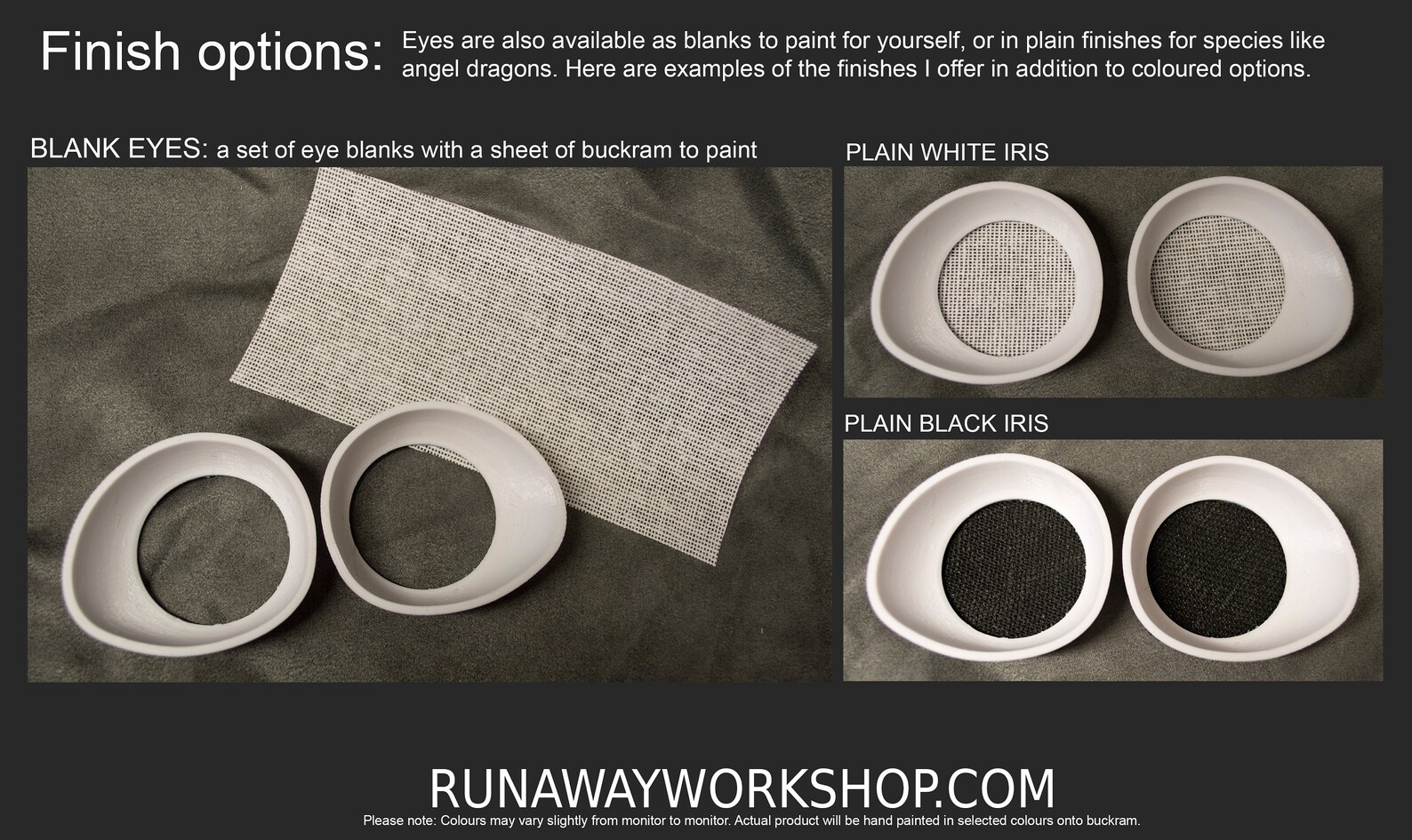 Toony Eyes for Costumes, (regular and Large Options) Fursuits and ...