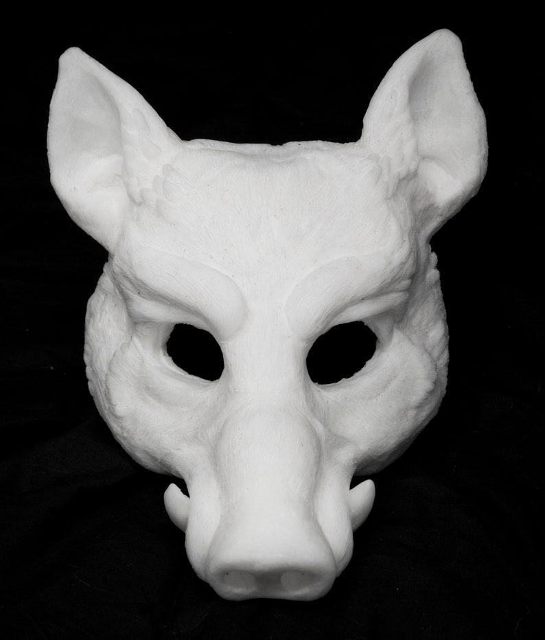 Wild Boar, Pig Mask, Unpainted, Soft Foam for LARP Combat, Quadrobics ...