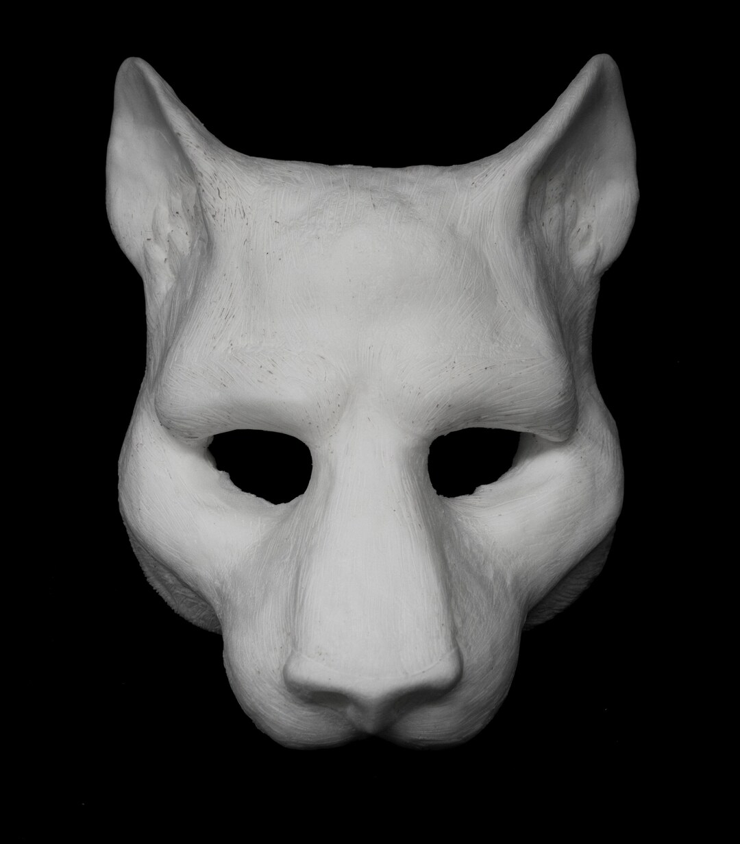 Feline / Khajiit Mask, Unpainted, Soft Foam for LARP Combat, Theatre ...