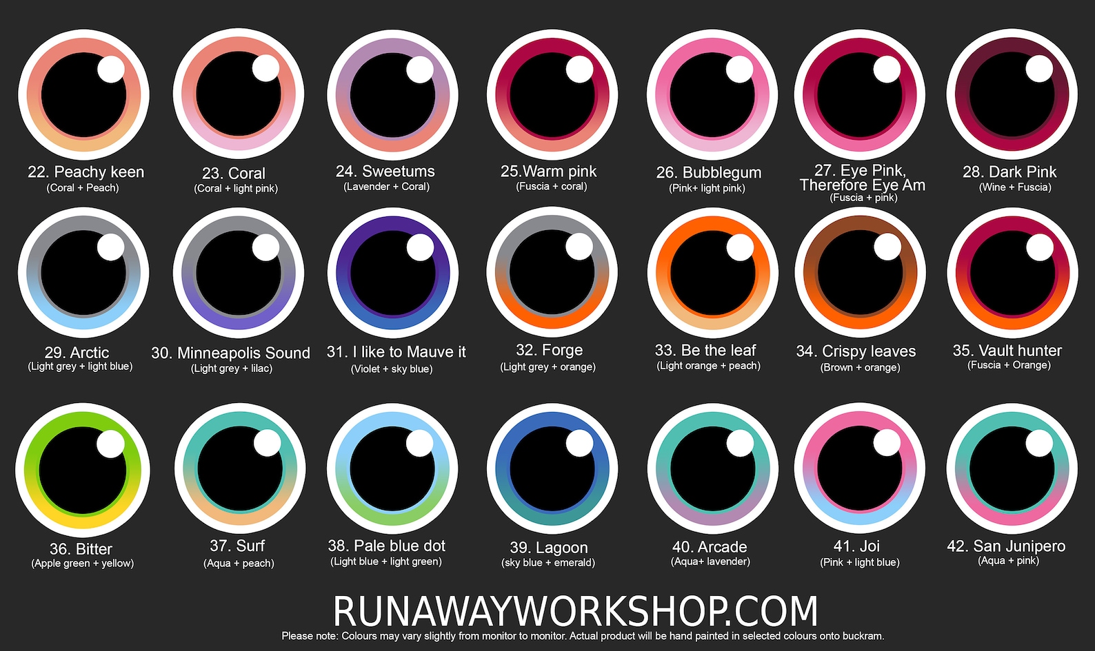 Toony Eyes for Costumes, (regular and Large Options) Fursuits and ...