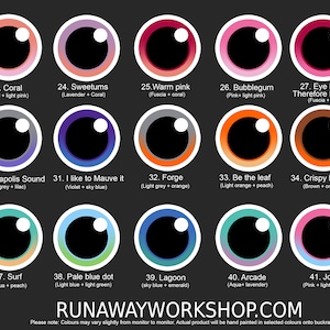Custom Painted Toony Eyes for Costumes, (regular and Large Options ...
