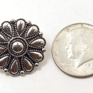 Silver Southwestern Concho Buttons - Antique Silver Metal Shank Buttons ...