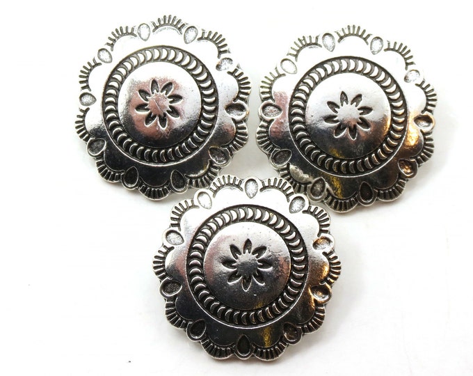 Lot 100 Antique Small Metal Buttons Old Variety Tints Flowers Ornate ...