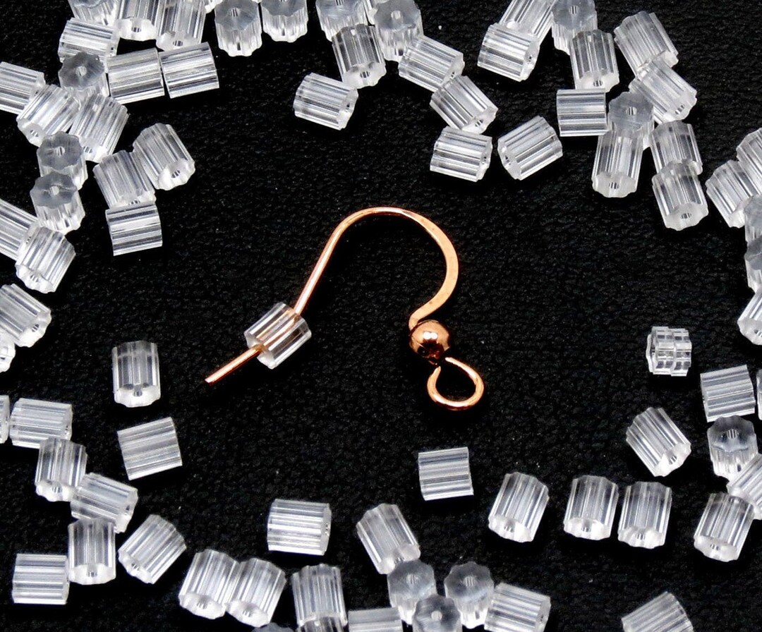 Rubber Earring Backs - Clear Plastic Earring Stoppers - Earwire Nuts ...