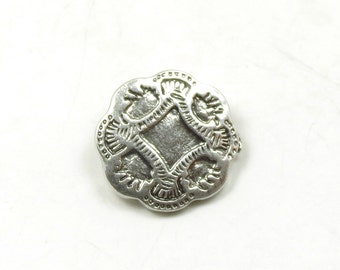 3 Silver Southwestern Turquoise Concho Buttons Antique Silver Metal ...