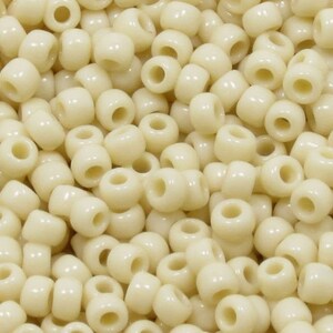 6/0 Opaque Light Beige - Toho #51 - Cream Colored Seed Beads - 10 Grams ...