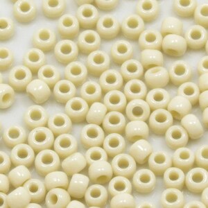 6/0 Opaque Light Beige - Toho #51 - Cream Colored Seed Beads - 10 Grams ...