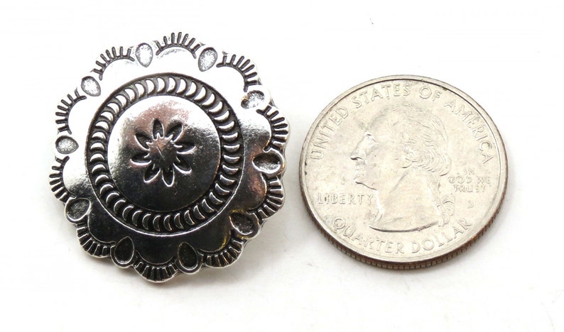 Silver Southwestern Concho Buttons Antique Silver Metal - Etsy