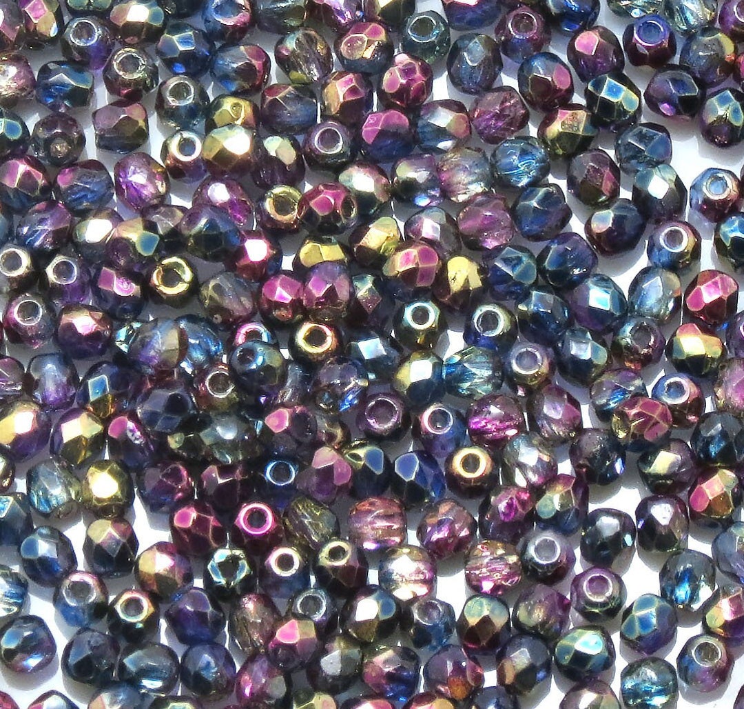 3MM FIRE POLISHED BEADS - Crystal Magic Royal - Czech Faceted Round ...