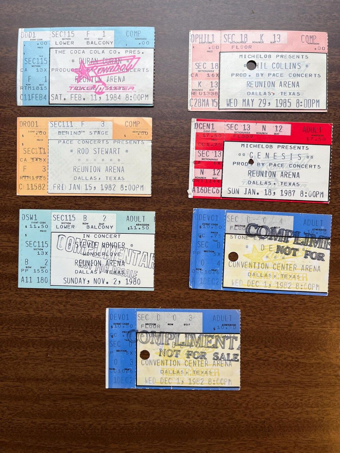 Vintage 1980's Concert Ticket Stubs Dallas, TX Lot of 7 - Etsy