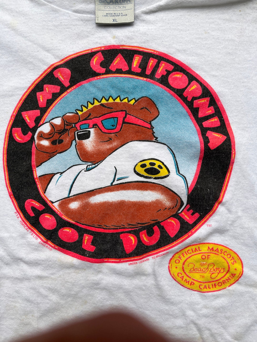 Vintage Beach Boys 1990 Camp California Cool Dude T-shirt - Rare - Etsy