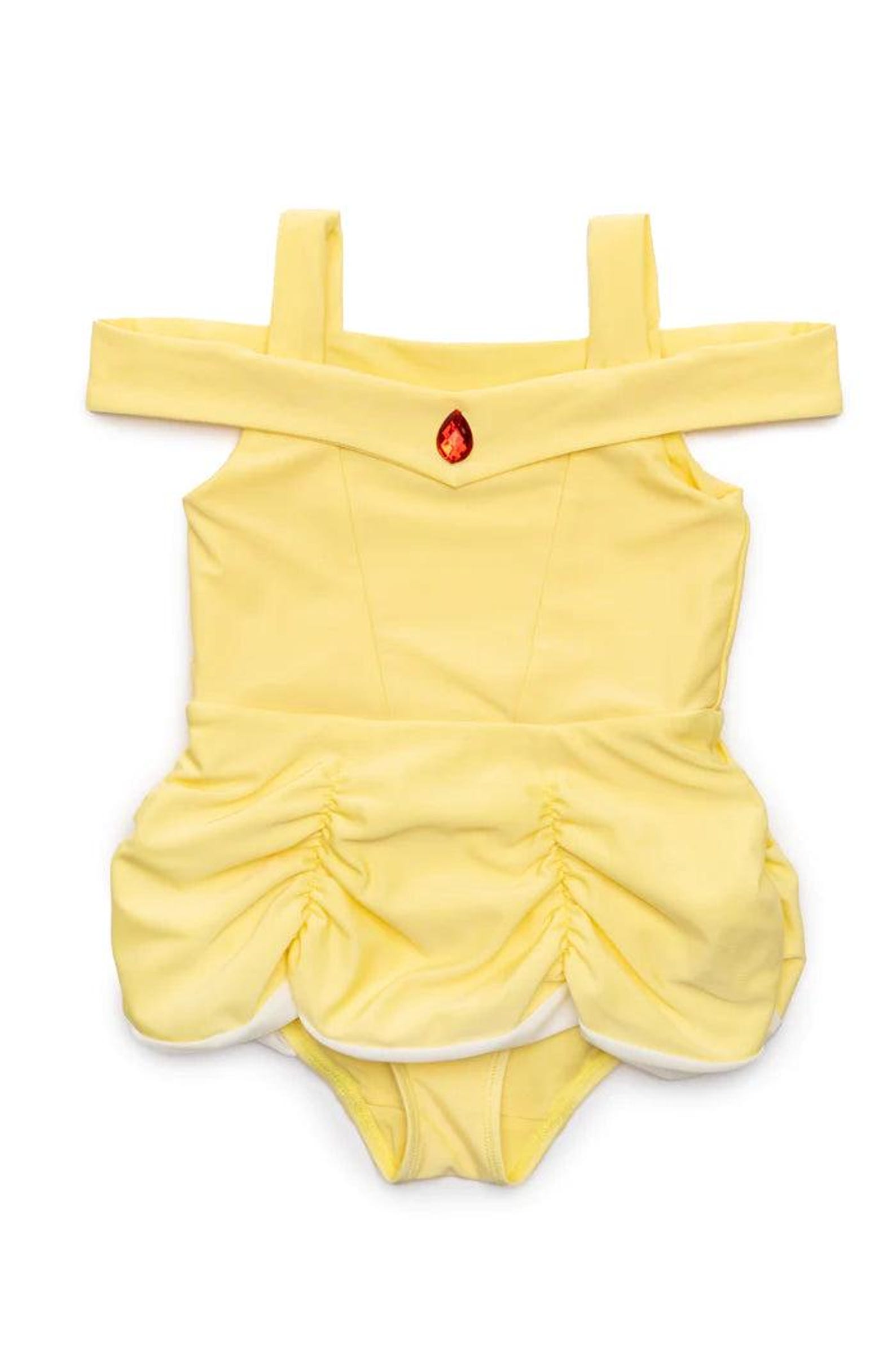 Belle Swimsuit, Princess Swimsuit, Kids Bathing Suit, Princess Swimsuit ...