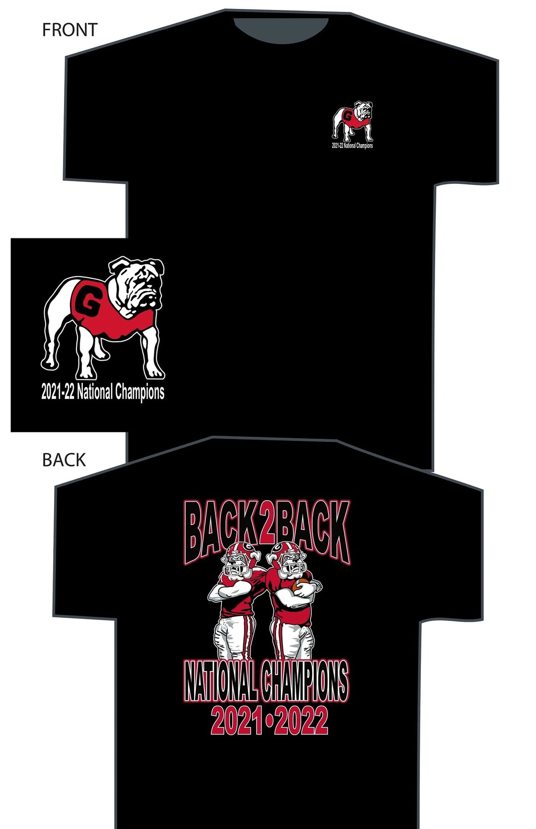 Back 2 Back Champs T-shirt - Etsy