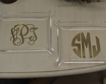 Acrylic Monogrammed Catch All Tray - Etsy
