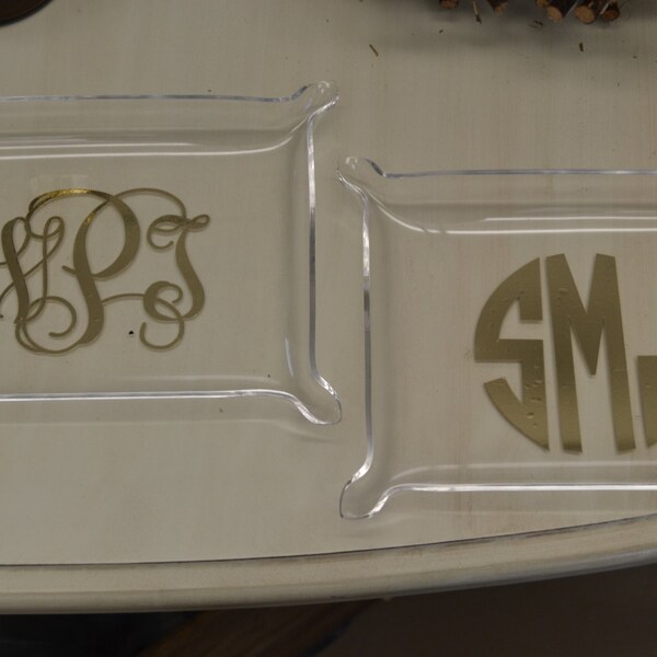 Acrylic Monogram Tray - Etsy