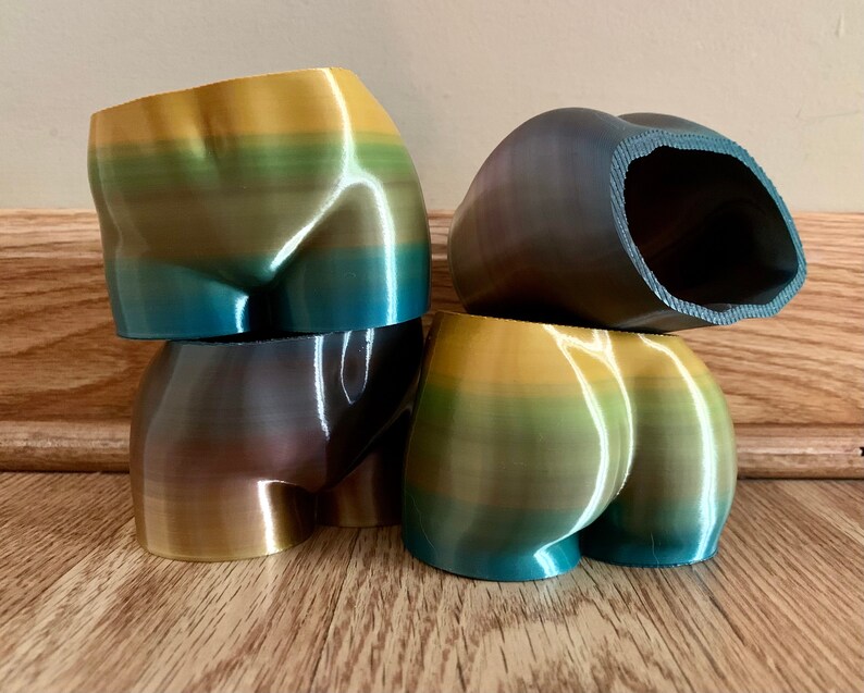 3D Printed Gold Rainbow Filament Butt Booty Bum Planter W/ - Etsy Canada