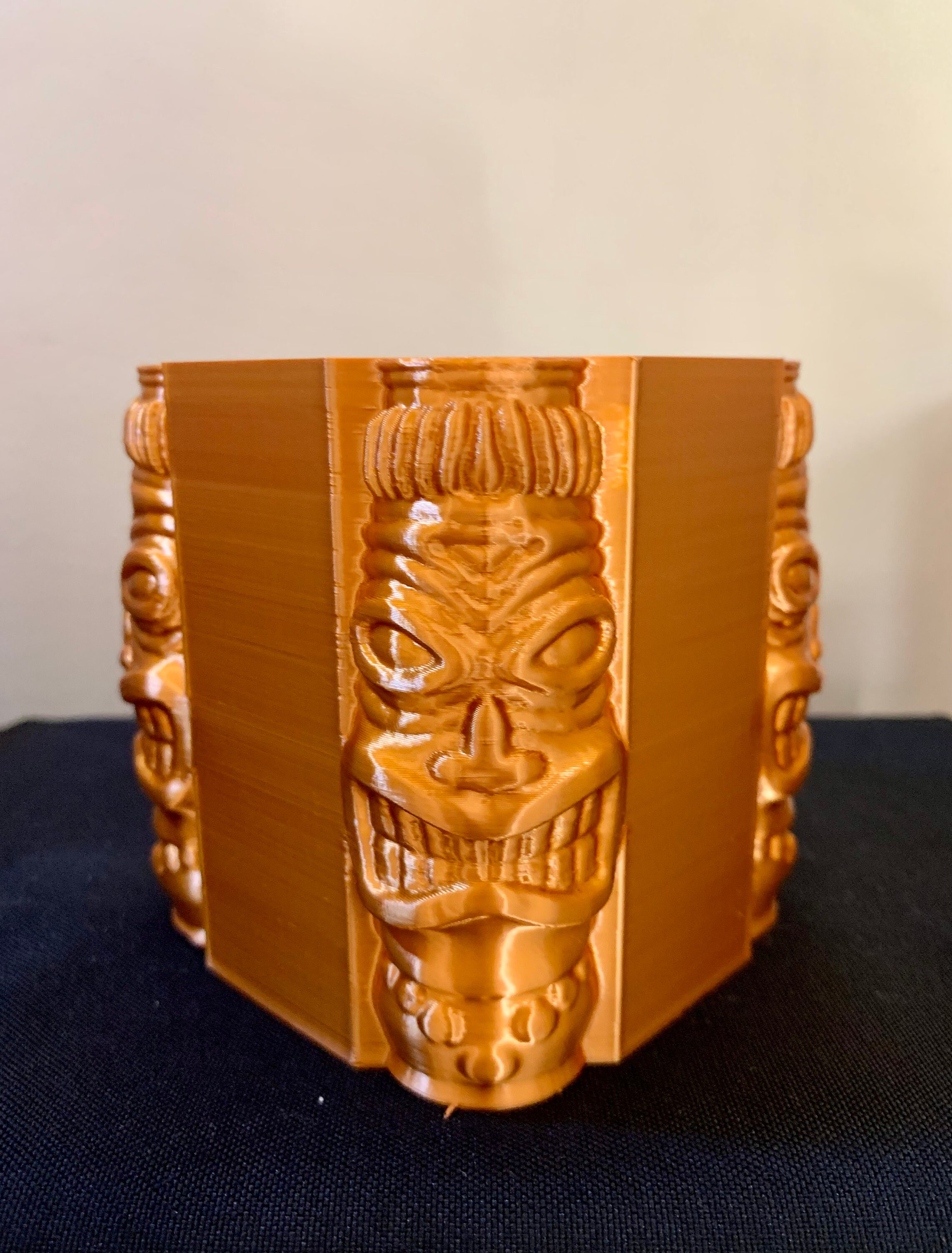 Copper Color 3D Printed Island Tiki Desk Accessory Pencil Holder Pen ...