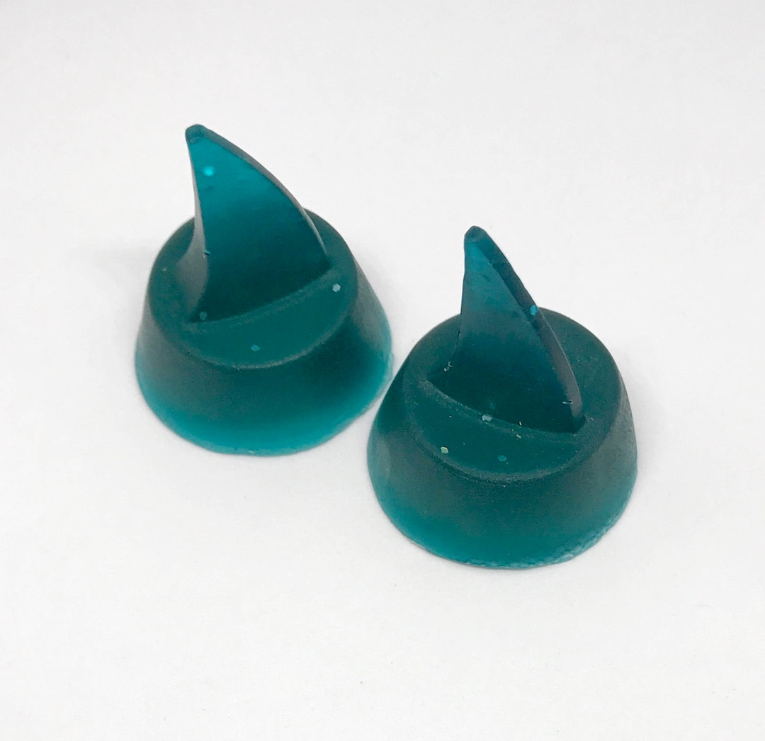 Set of 2 Mini Shark Fin Glycerin Soap Blue and Glitter Shark Soap Party ...