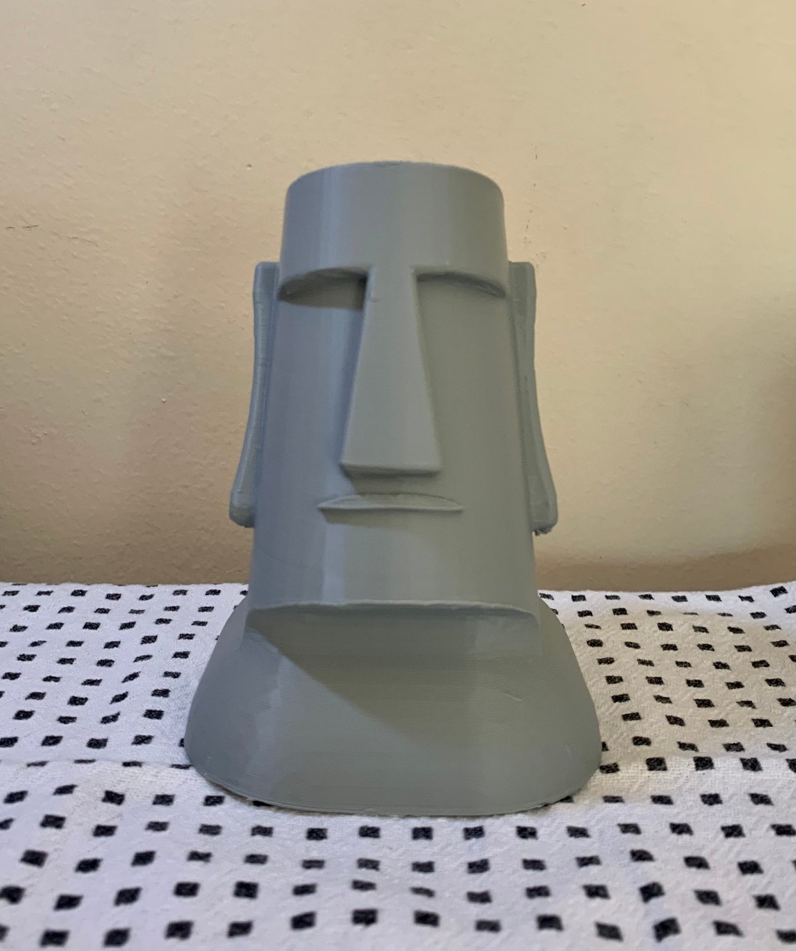Moai Easter Island Head 3D Printed Statue Planter Grey Tiki - Etsy