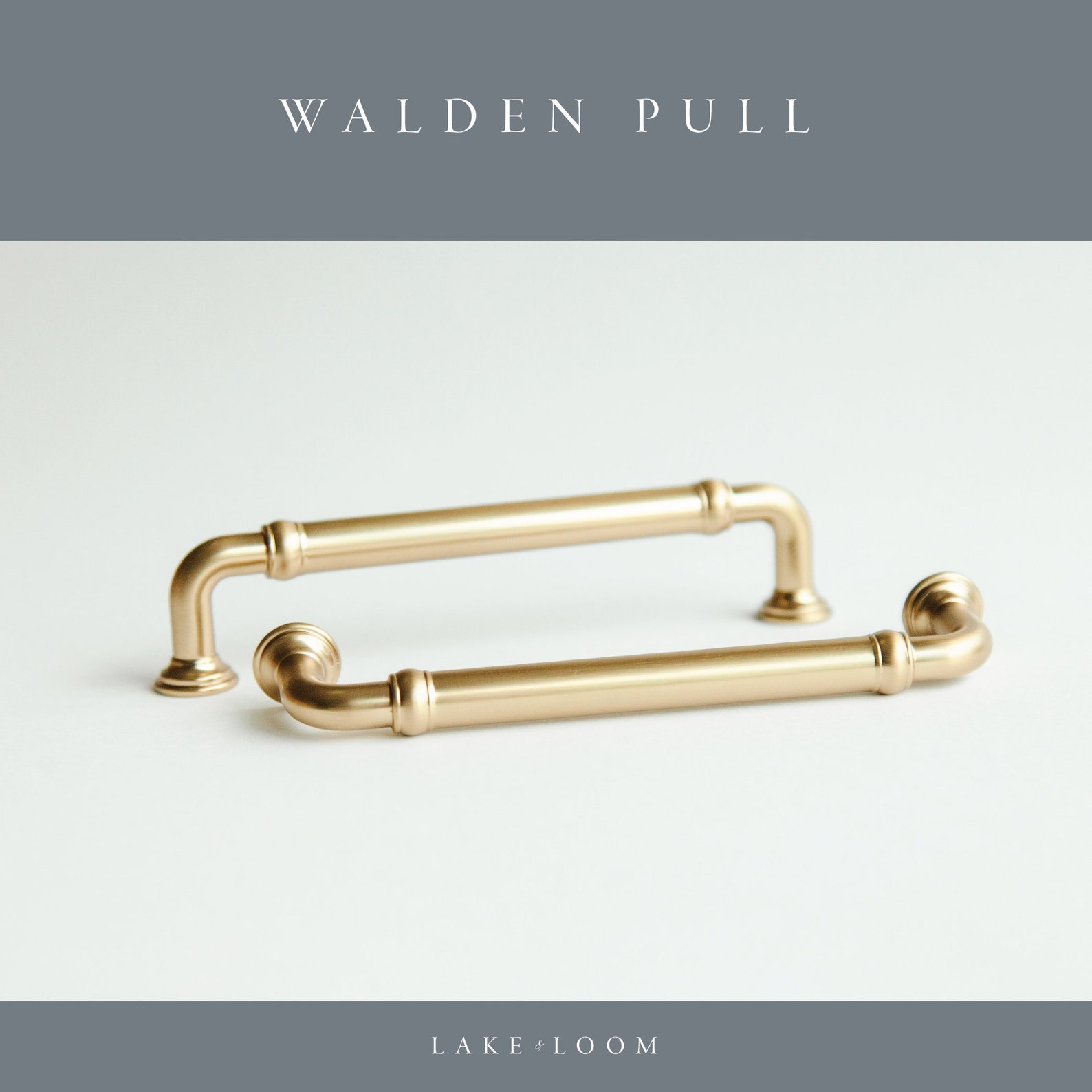Walden Brushed Brass Gold Cabinet Pulls – 2 Pack | Modern Kitchen ...