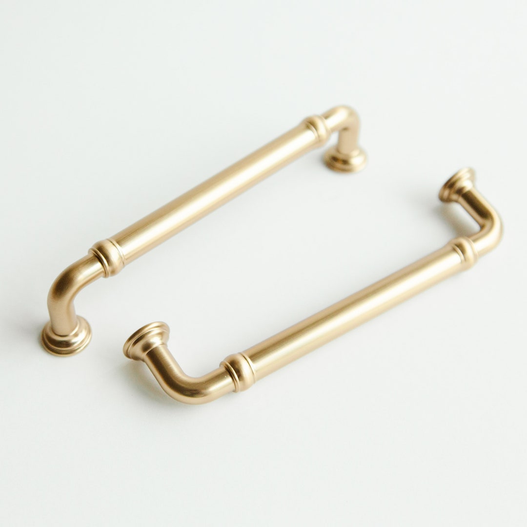 Walden Brushed Brass Gold Cabinet Pulls – 2 Pack | Modern Kitchen ...