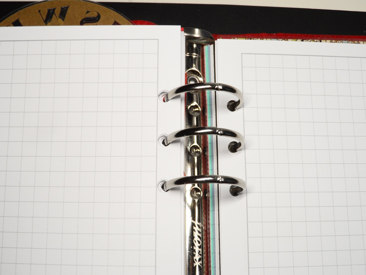 Printed White A5 A6 Personal Ring Size Lined Grid or Dot - Etsy