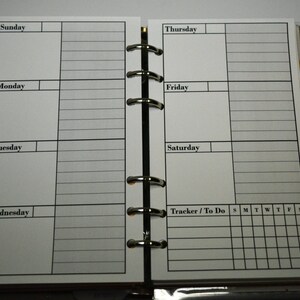Dated or Undated Week on Two Pages (WO2P) for Personal Size Filofax ...