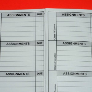 A5 Companion Traveler's Notebook - Class Assignments / Homework Tracker ...