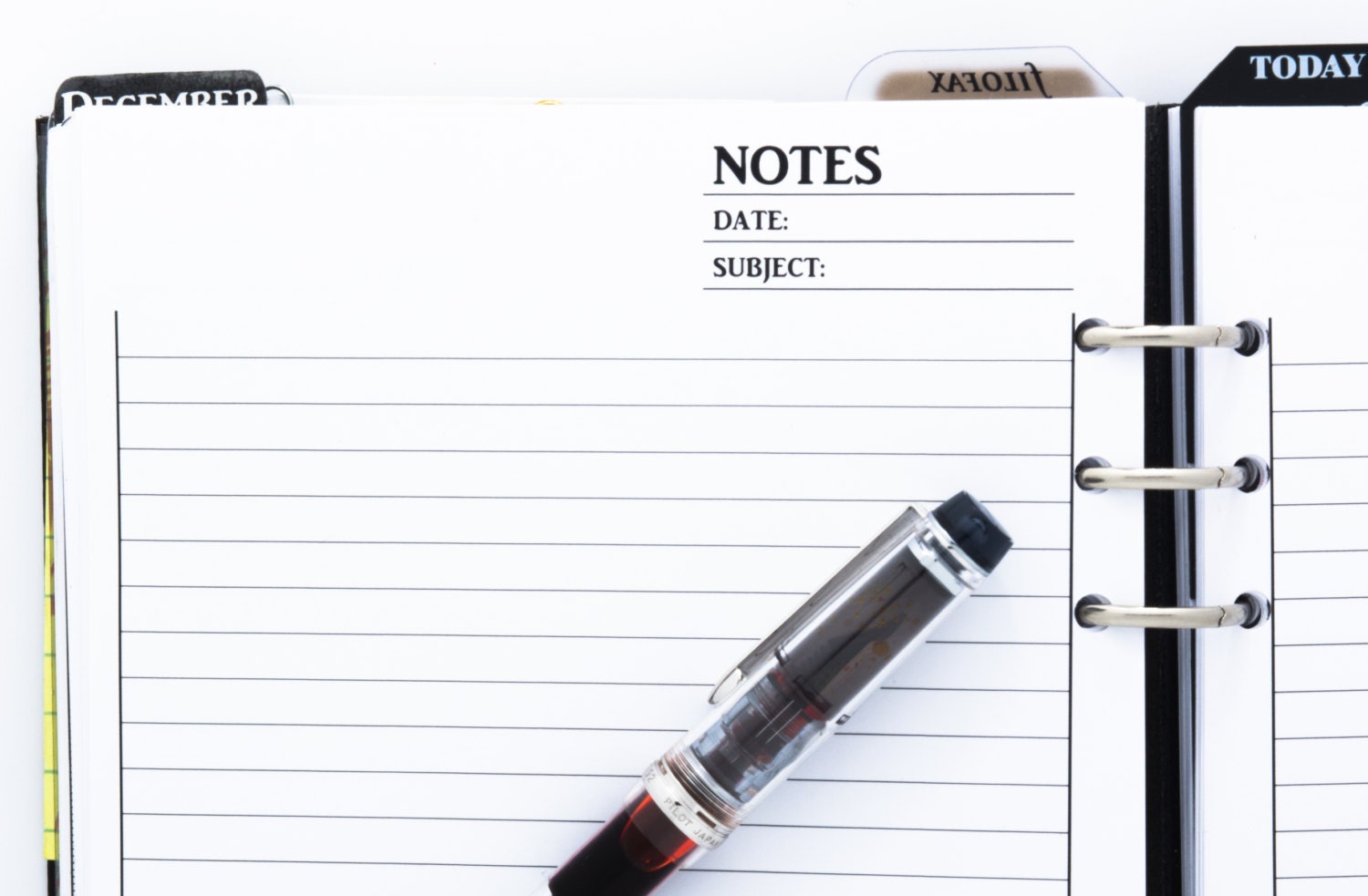 Printed A5 A6 and Personal Ring Size Notes Insert Simple - Etsy