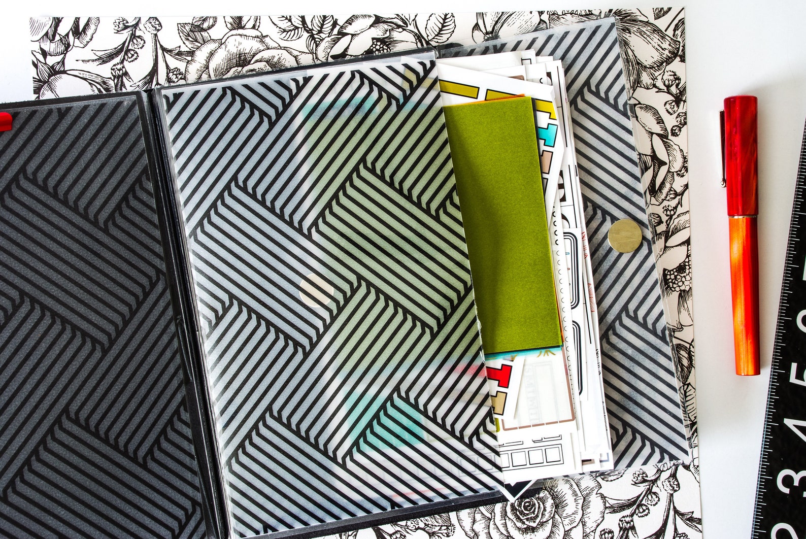Opaque 3 in 1 Traveler's Notebook Dashboard Tri Fold - Etsy