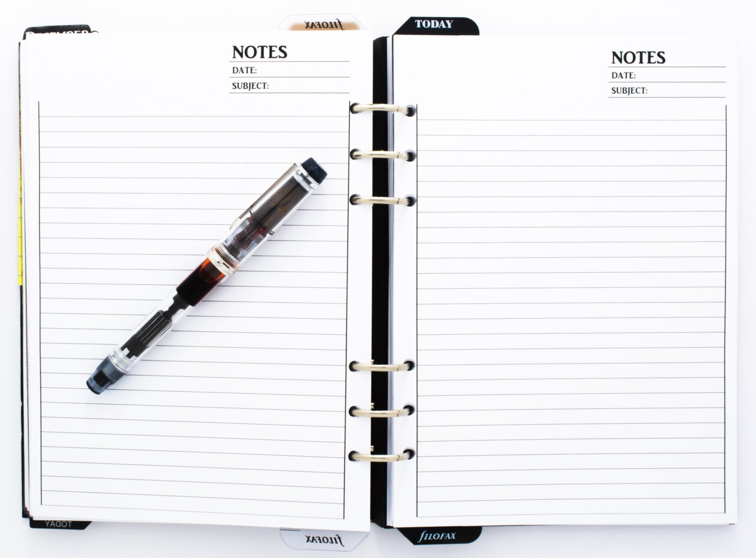 Printed A5 A6 and Personal Ring Size Notes Insert Simple - Etsy