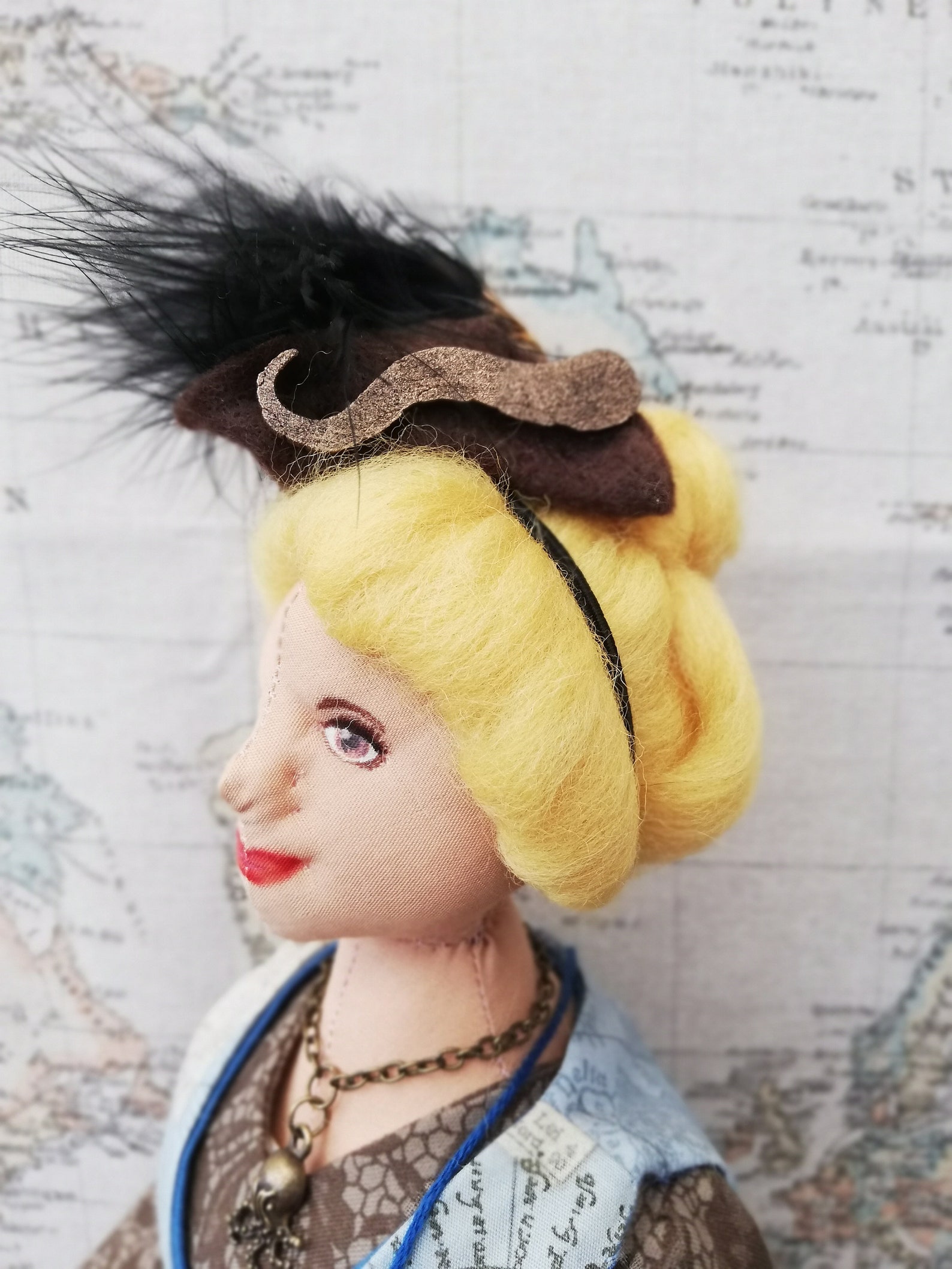 Ooak Fabric Doll Edwina - Etsy