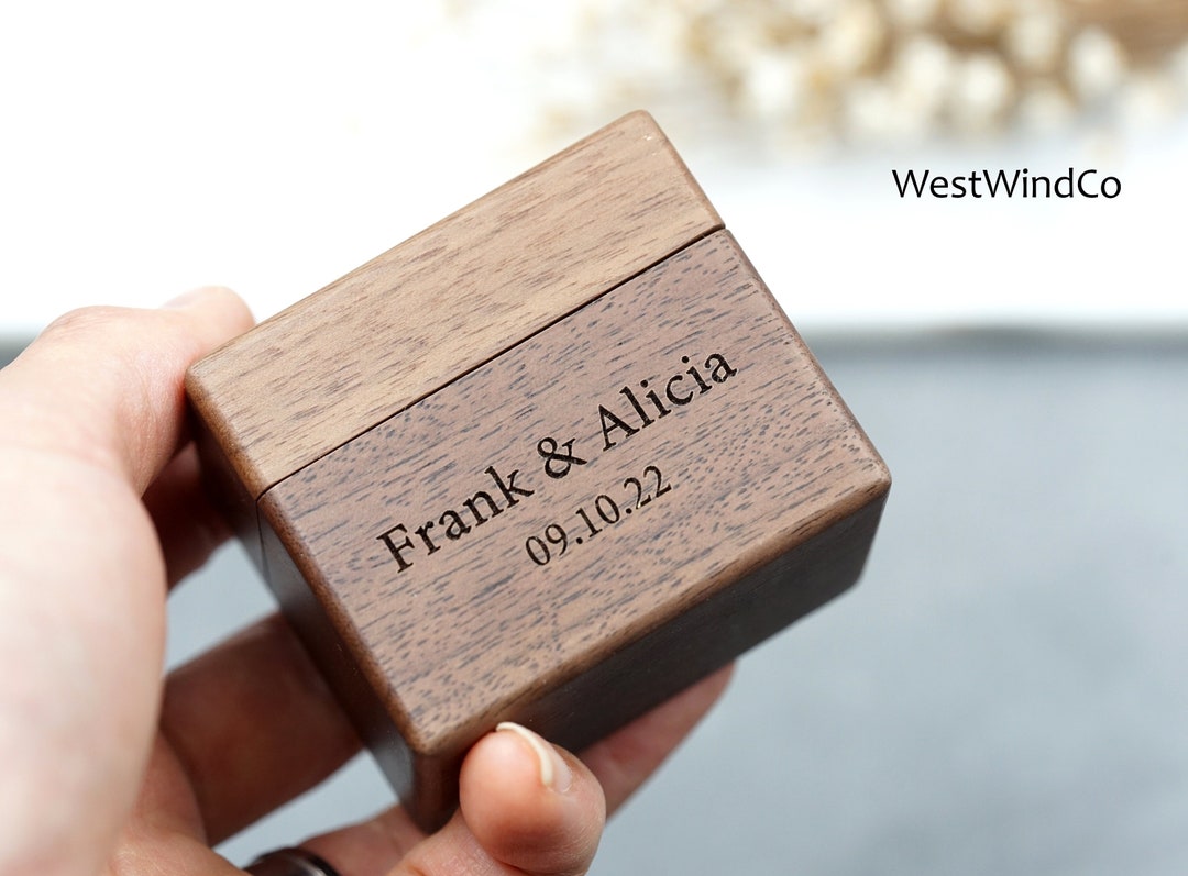 Double Ring Box, Custom Wedding Ring Box, Proposal Ring Box ...