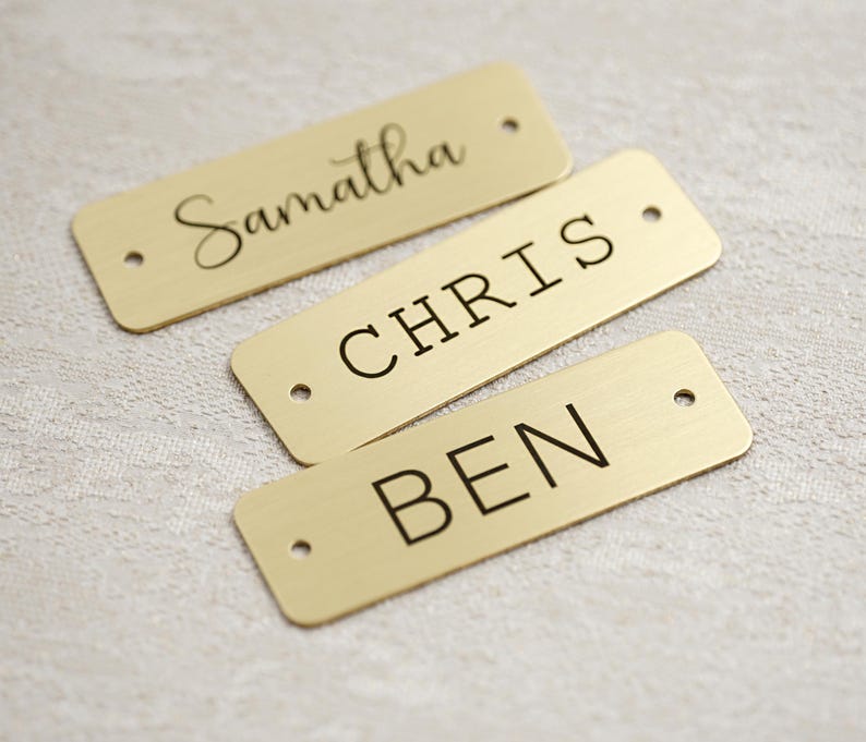 Custom Brass Plate, Personalized Name Monogram Plate, Real Brass Plate ...