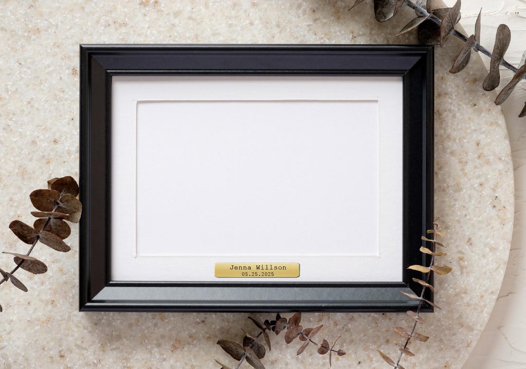 Solid Brass Personalized Nameplate, Name Tag, Photo Frame Label, Art ...