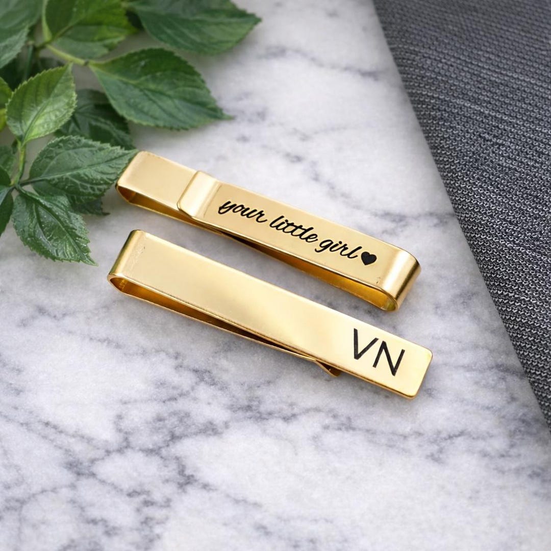 Custom Engraved Tie Clip, Personalized Groomsman Gift, Wedding Tie Clip ...