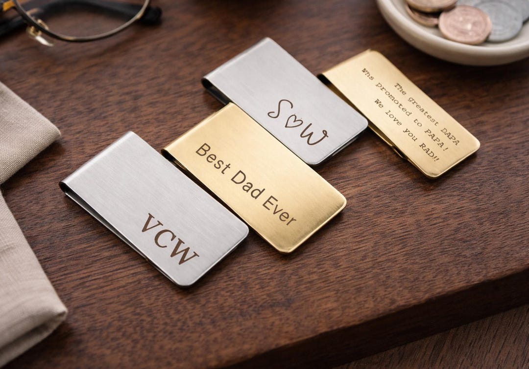 Custom Engraved Money Clip for Men, Personalized Wallet Clip Gift for ...