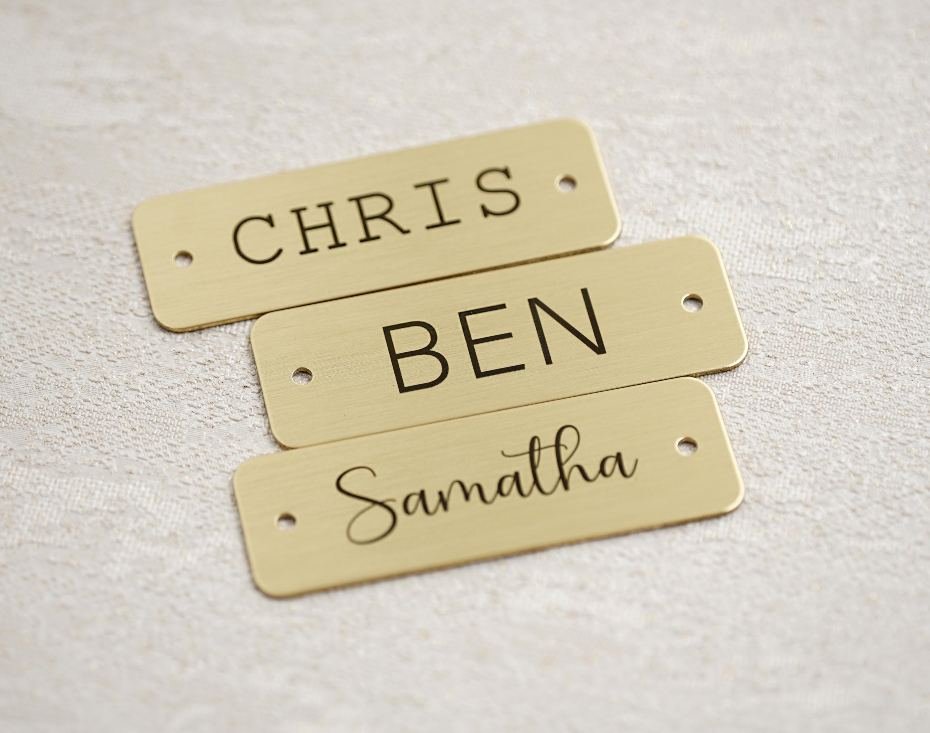Custom Brass Plate, Personalized Name Monogram Plate, Real Brass Plate ...