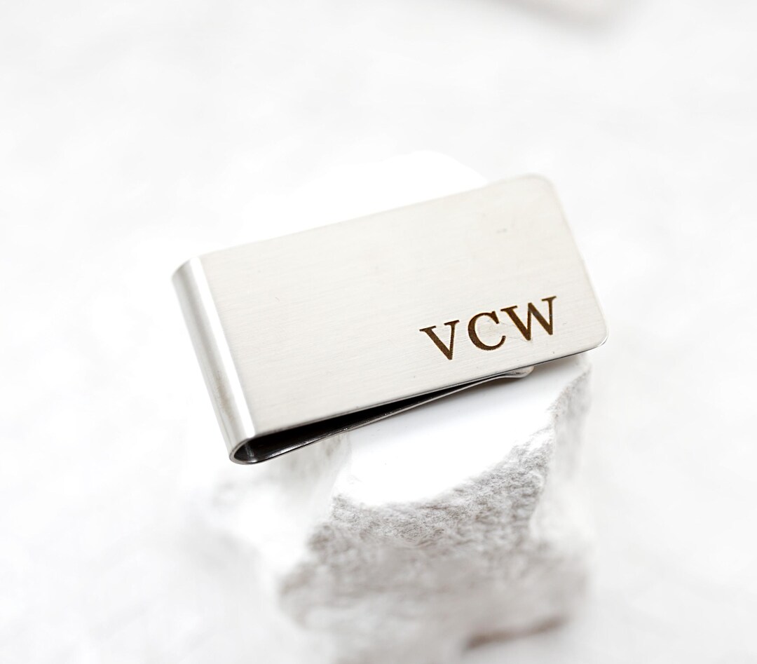 Engraved Money Clip With Custom Message, Minimalist Wallet Clip Gift ...