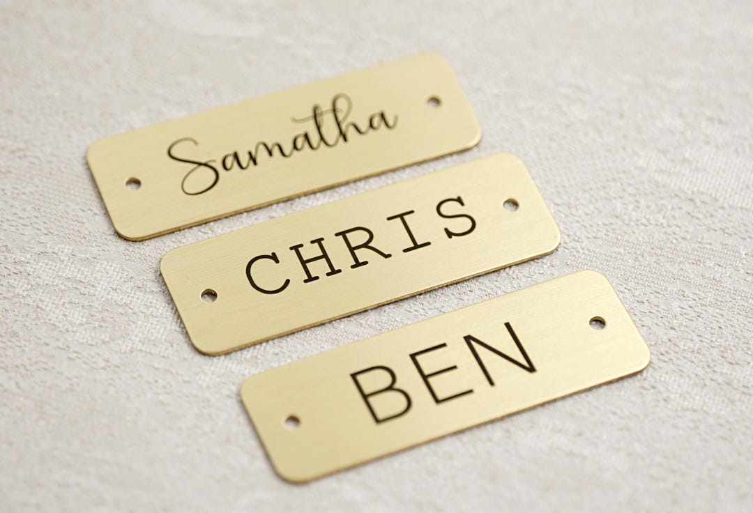 Custom Brass Plate, Personalized Name Monogram Plate, Real Brass Plate ...