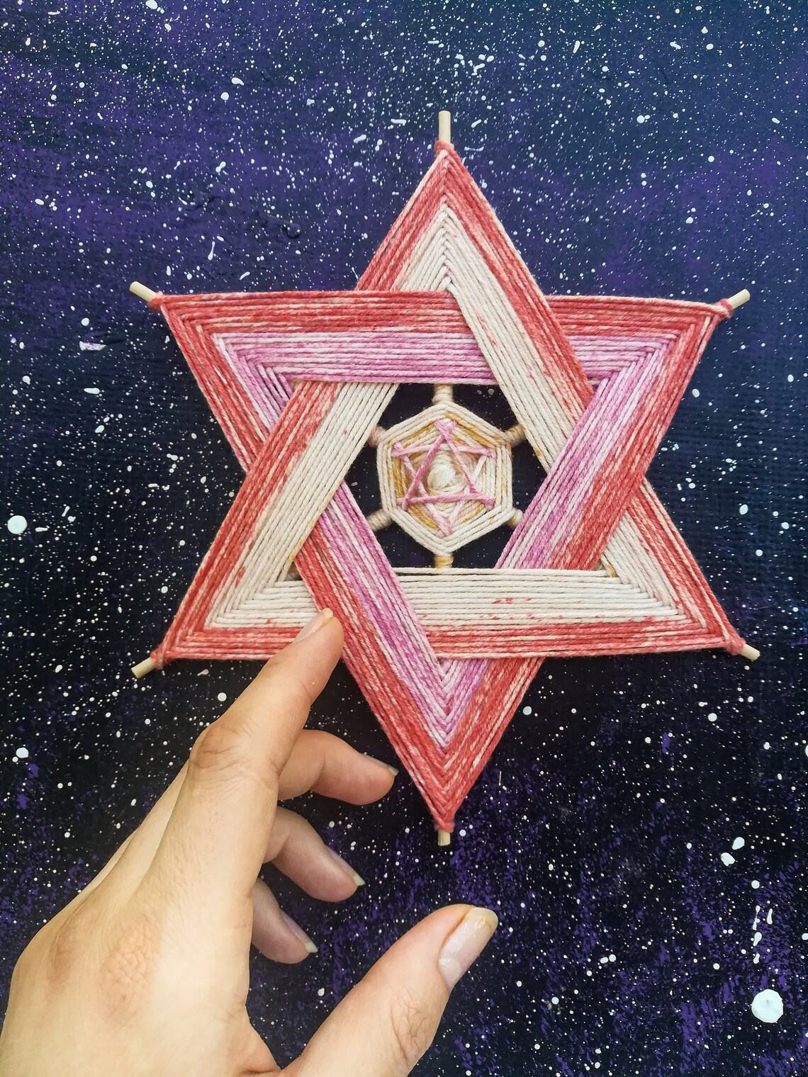 Green Witch Woven Mandala Self Care Meditation Altar Yarn Wall | Etsy