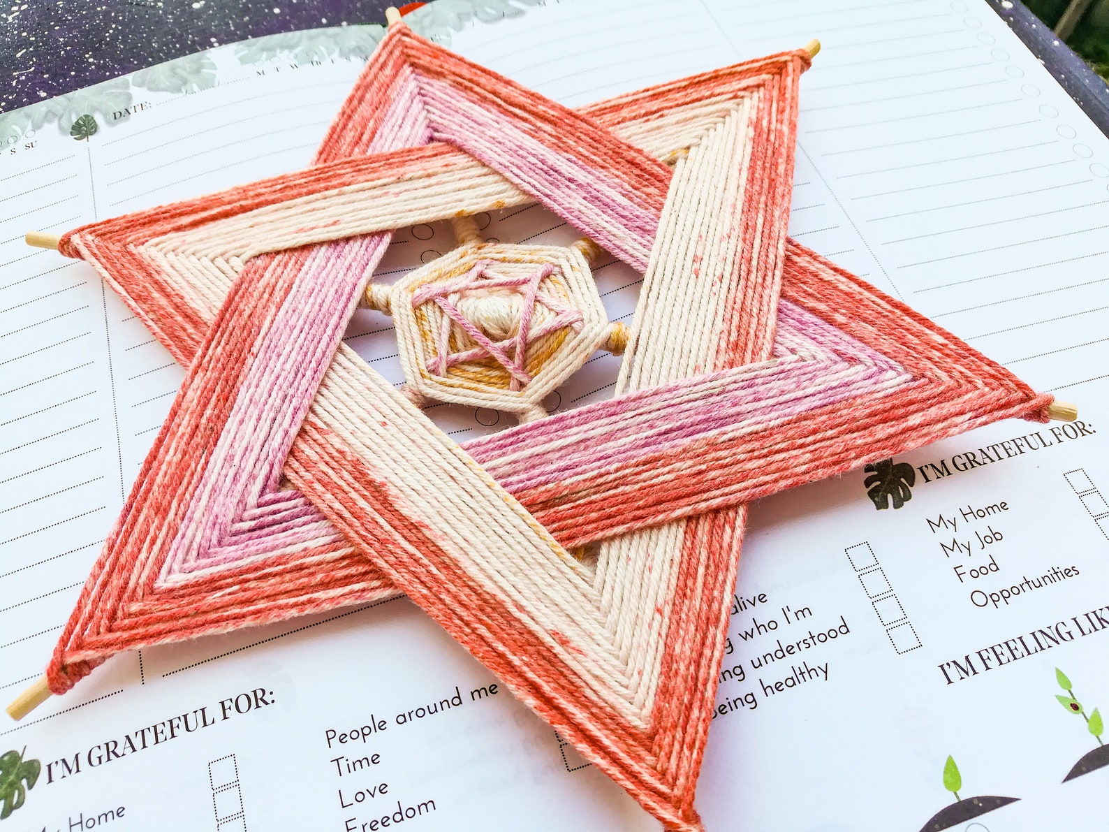 Green Witch Woven Mandala Self Care Meditation Altar Yarn Wall | Etsy