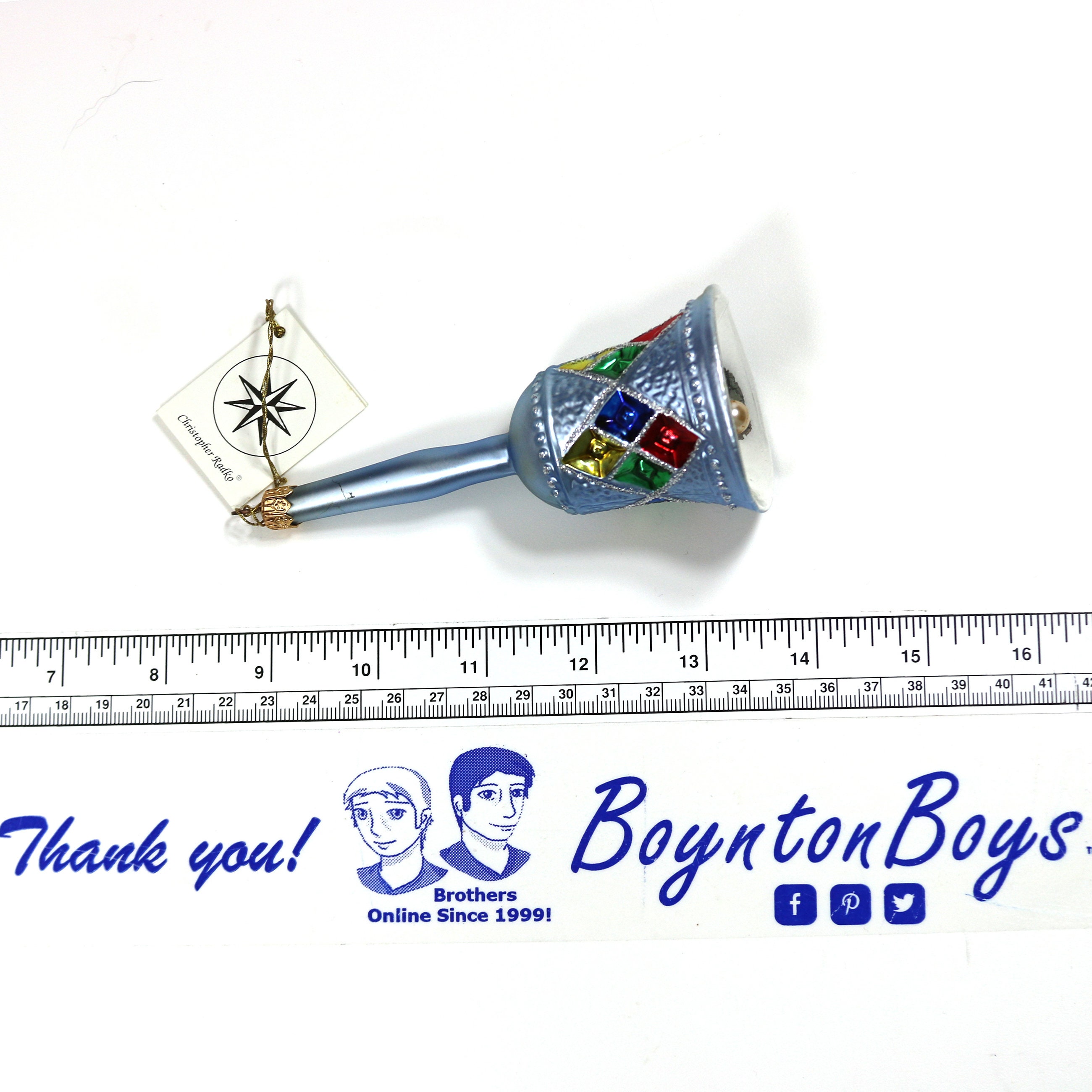 Christopher Radko Bell Helmut's Christmas Ornament Vintage Retired 95 ...