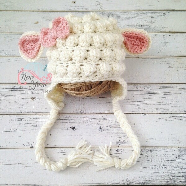 Crochet Lamb Hat - Etsy