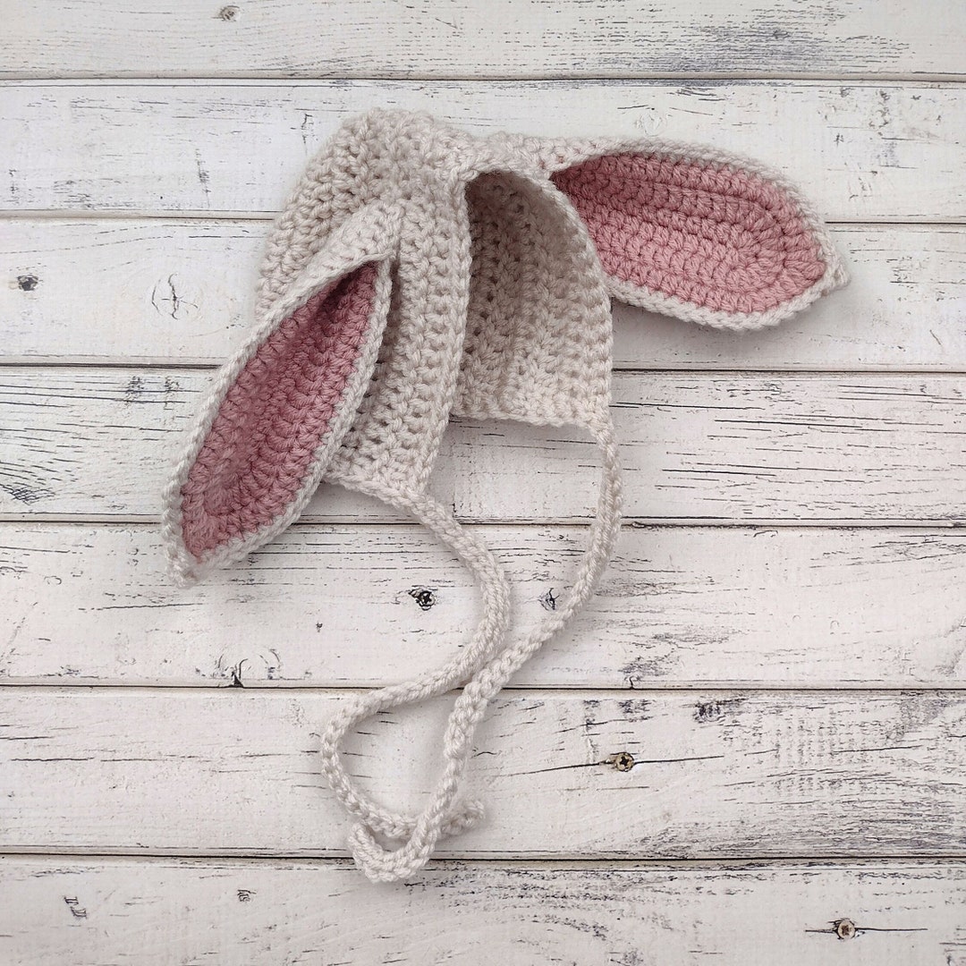 Baby Bunny Bonnet, Bunny Hat, Animal Beanie for Babies, Animal Photo ...